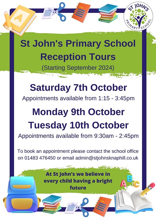Admissions – St Johns Primary School in Woking